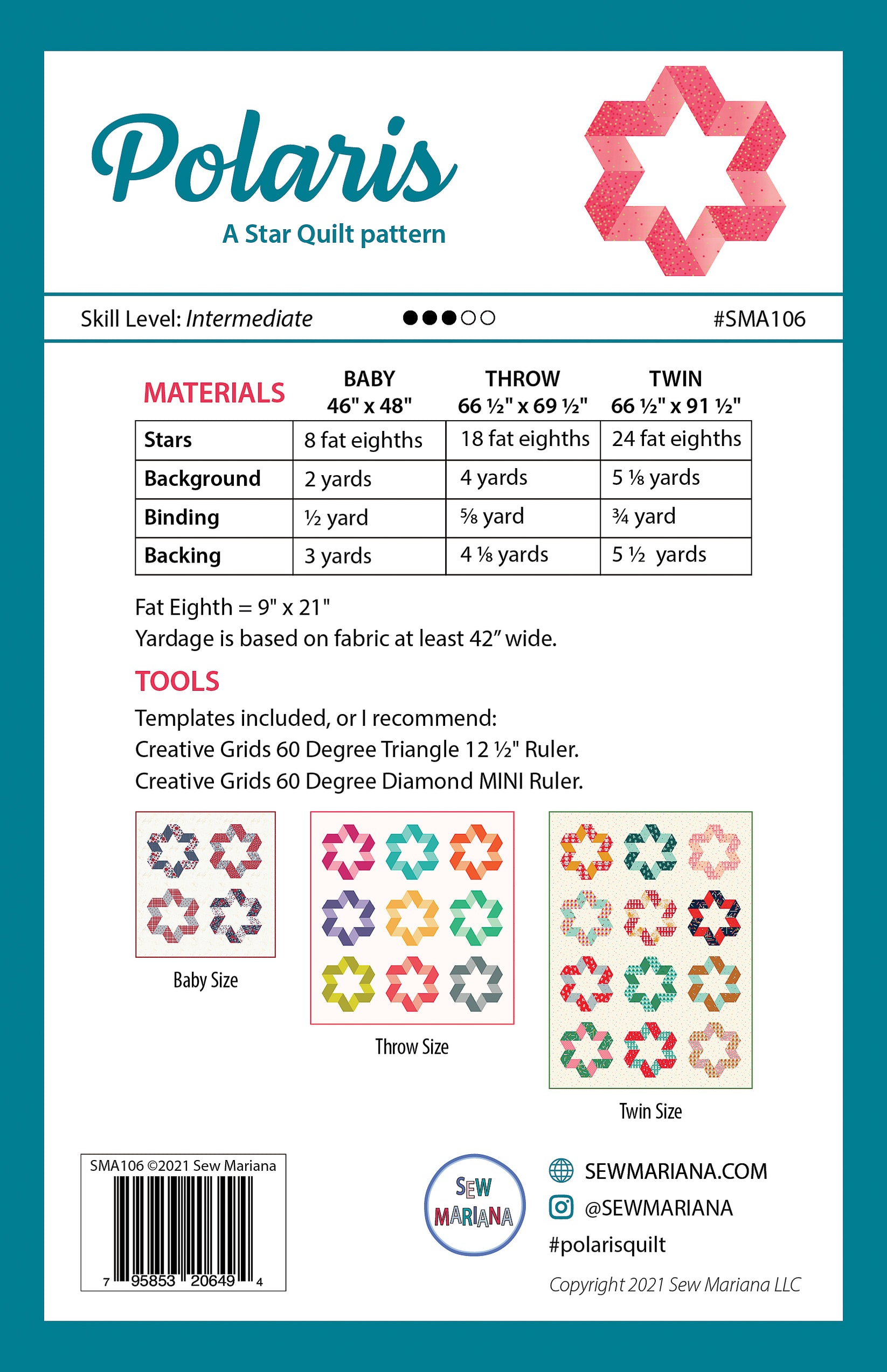 Polaris Quilt Pattern - PDF – Sew Mariana